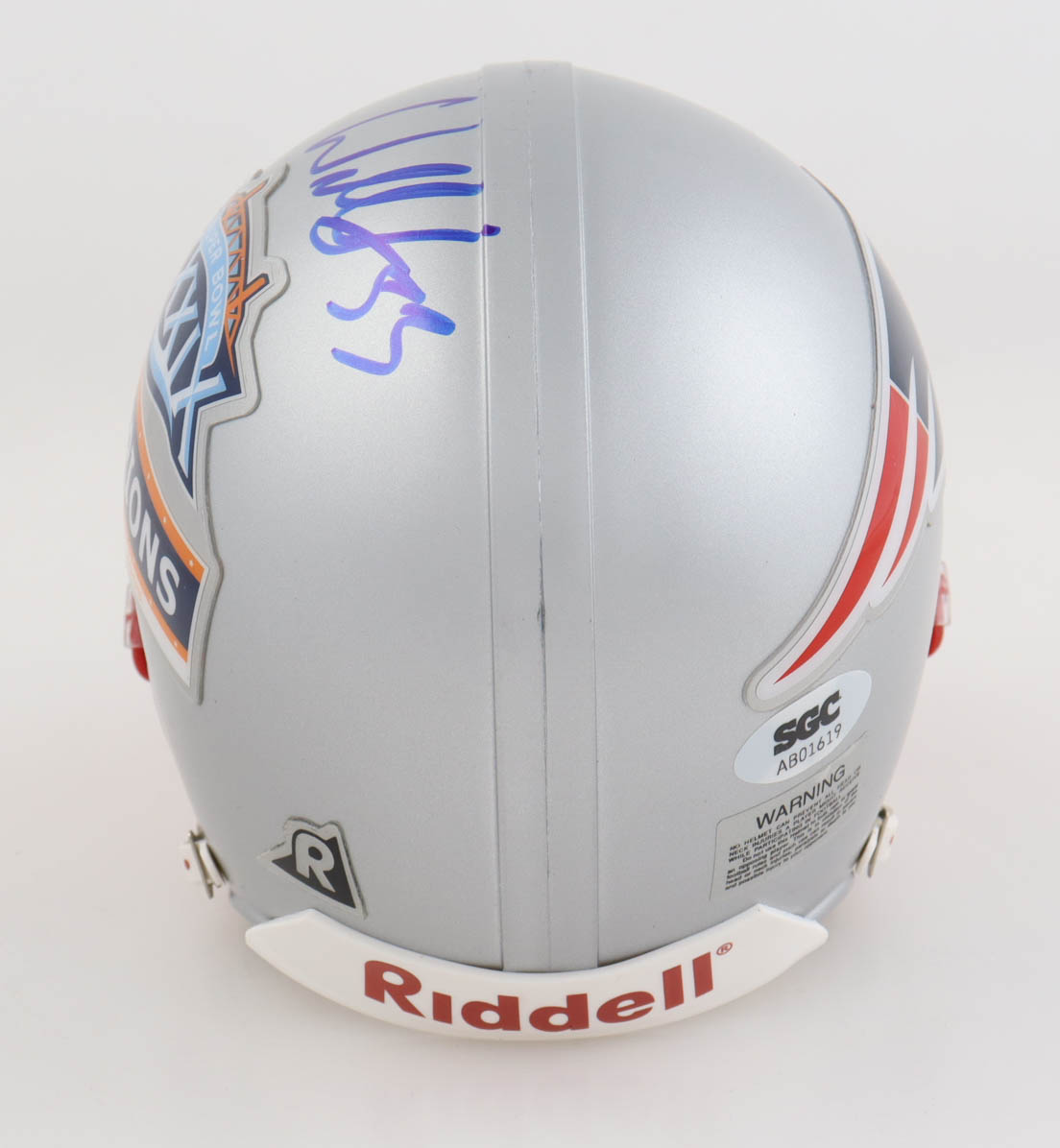 Willie McGinest Signed Patriots Super Bowl XXXIX Logo Mini Helmet (SGC ...