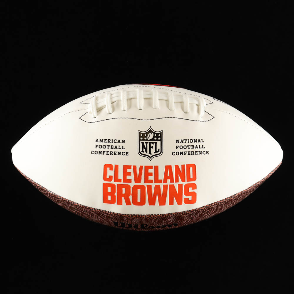 Joe Thomas Signed Browns Logo Football (Schwartz) | Pristine Auction
