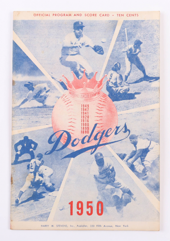 Vintage 1950 Brooklyn Dodgers Ebbets Field Original Program | Pristine ...