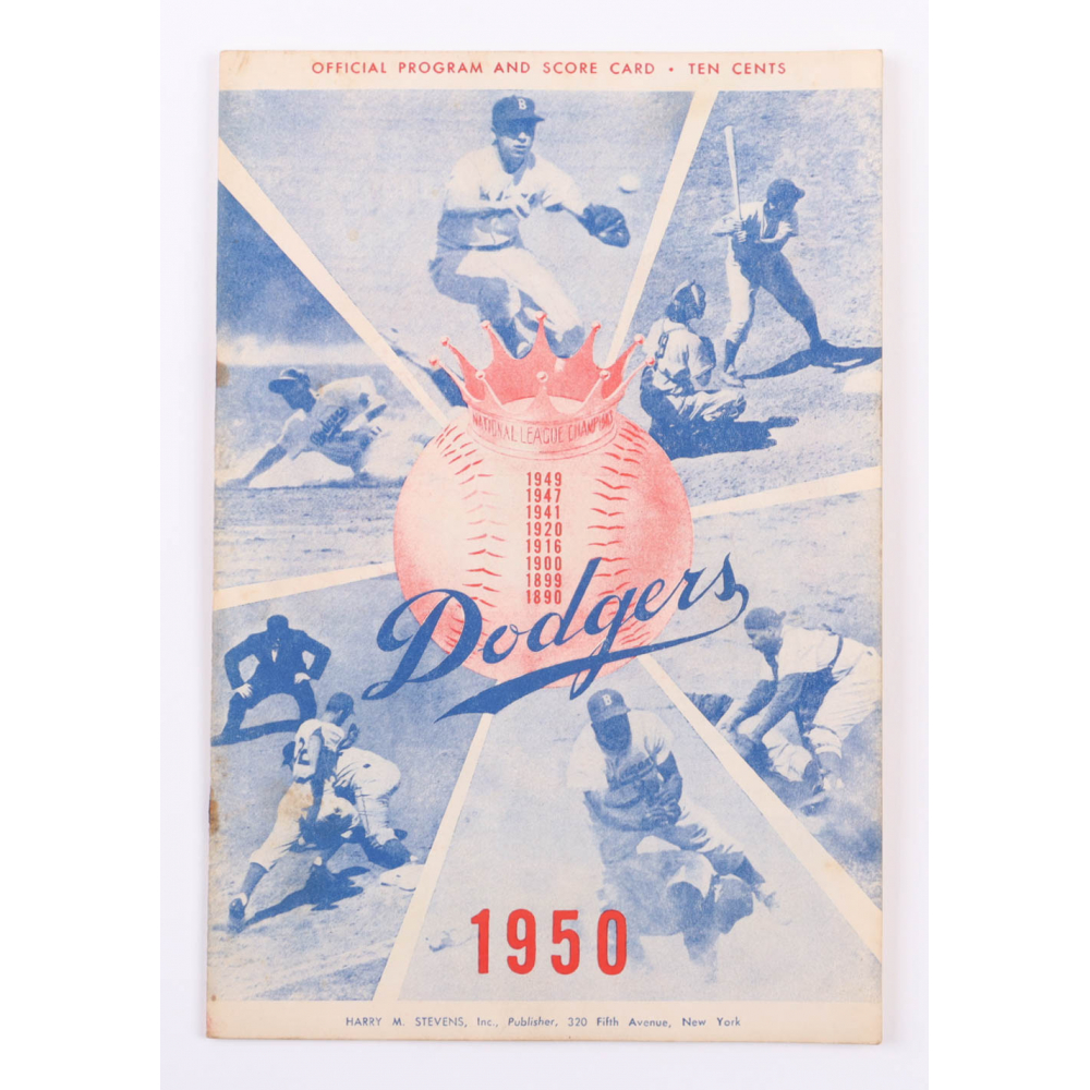 Vintage 1950 Brooklyn Dodgers Ebbets Field Original Program | Pristine ...