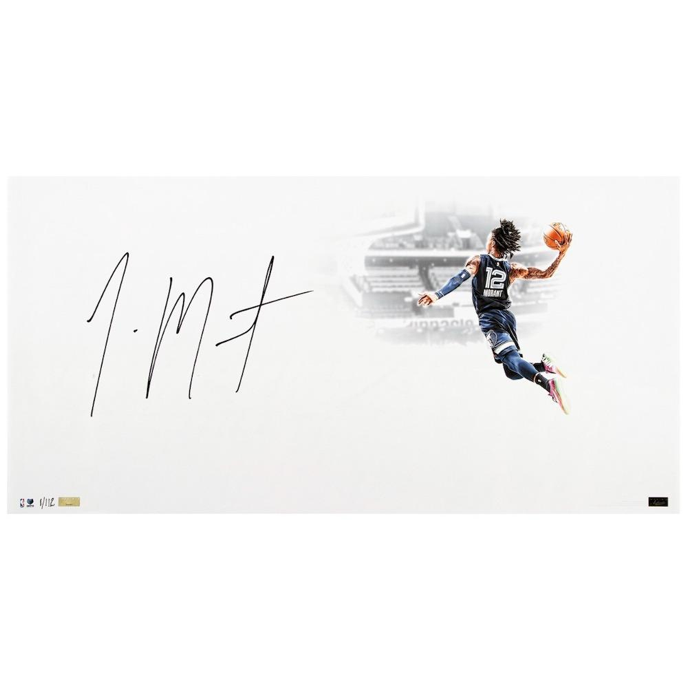 Ja Morant Signed Grizzlies LE 14" x 28" Photo (Panini) | Pristine Auction