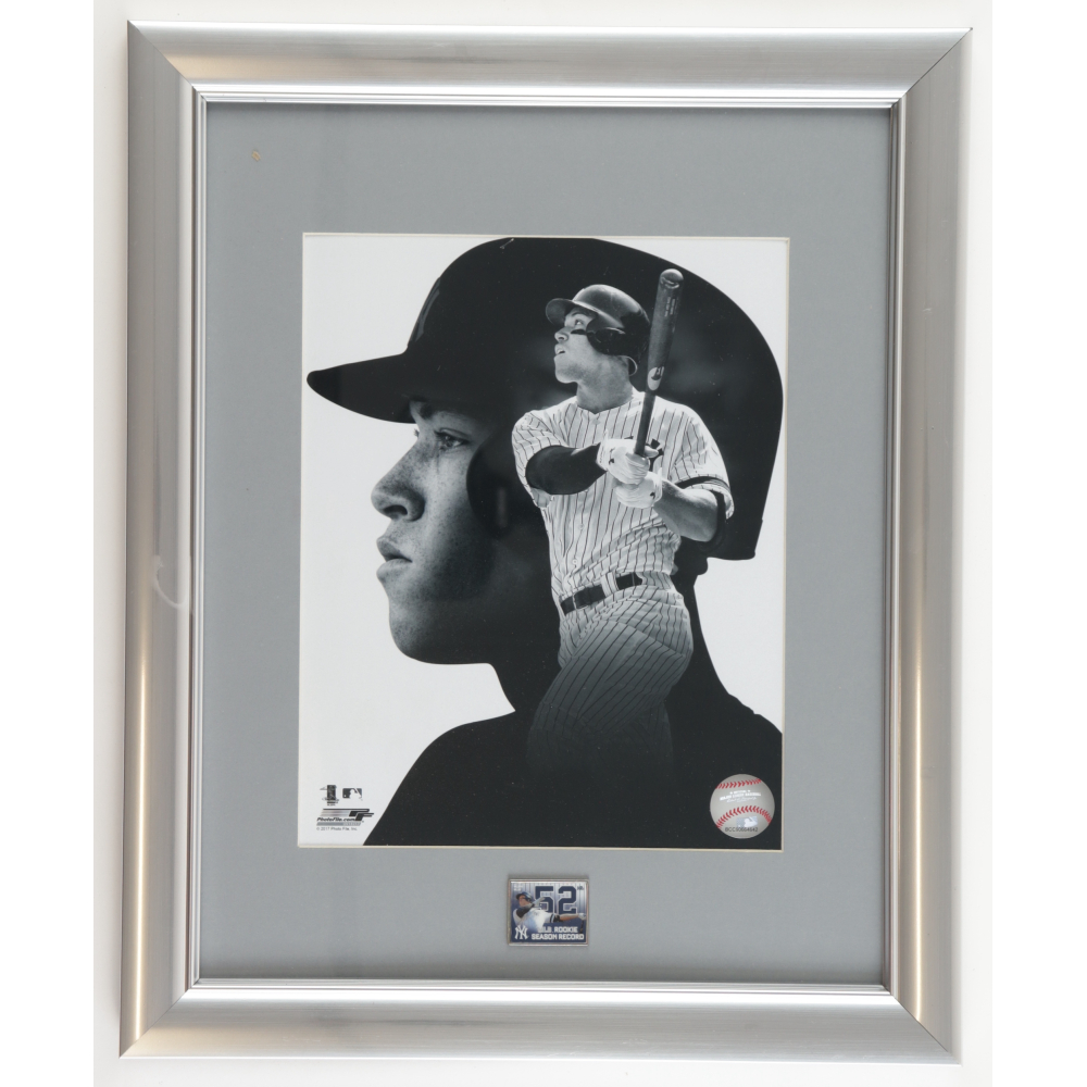 Aaron Judge Yankees Custom Framed Photo with MLB Rookies Season Record ...