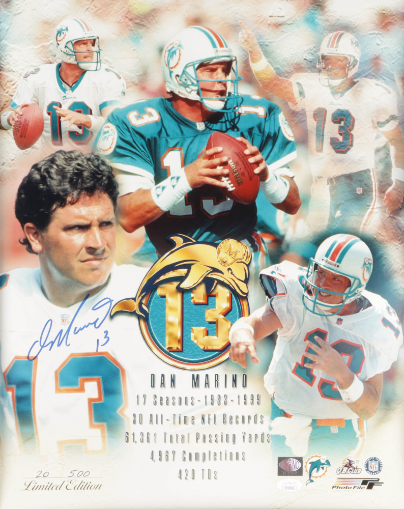 Dan Marino Signed LE Dolphins 16x20 Photo (JSA & Marino) | Pristine Auction