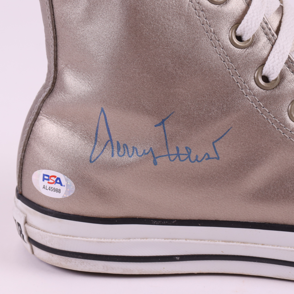 Jerry West Signed Converse All-Star Gold Basketball Shoe (PSA ...
