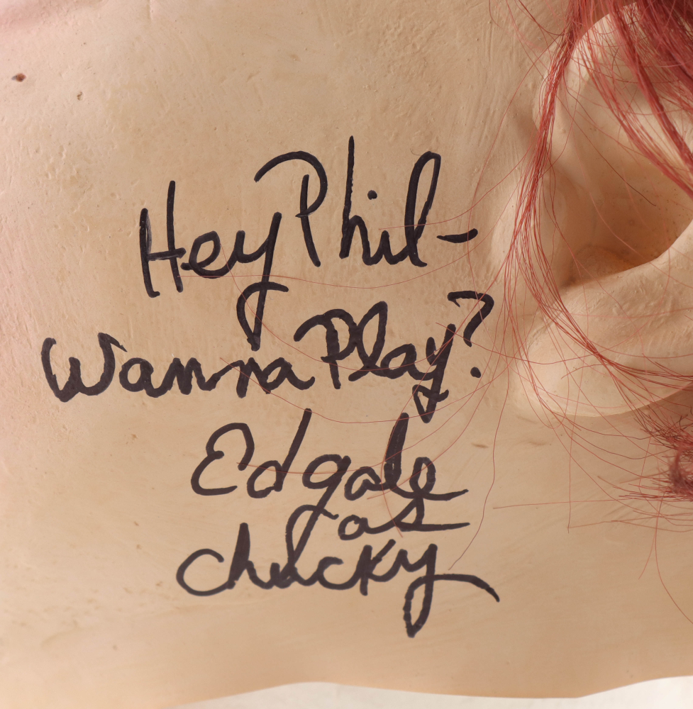 Ed Gale Signed "Child's Play" Chucky Mask Inscribed "as Chucky" & "Hey ...