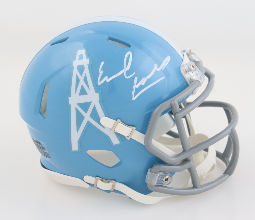 Earl Campbell Signed Oilers Throwback Speed Mini Helmet (Timeless ...