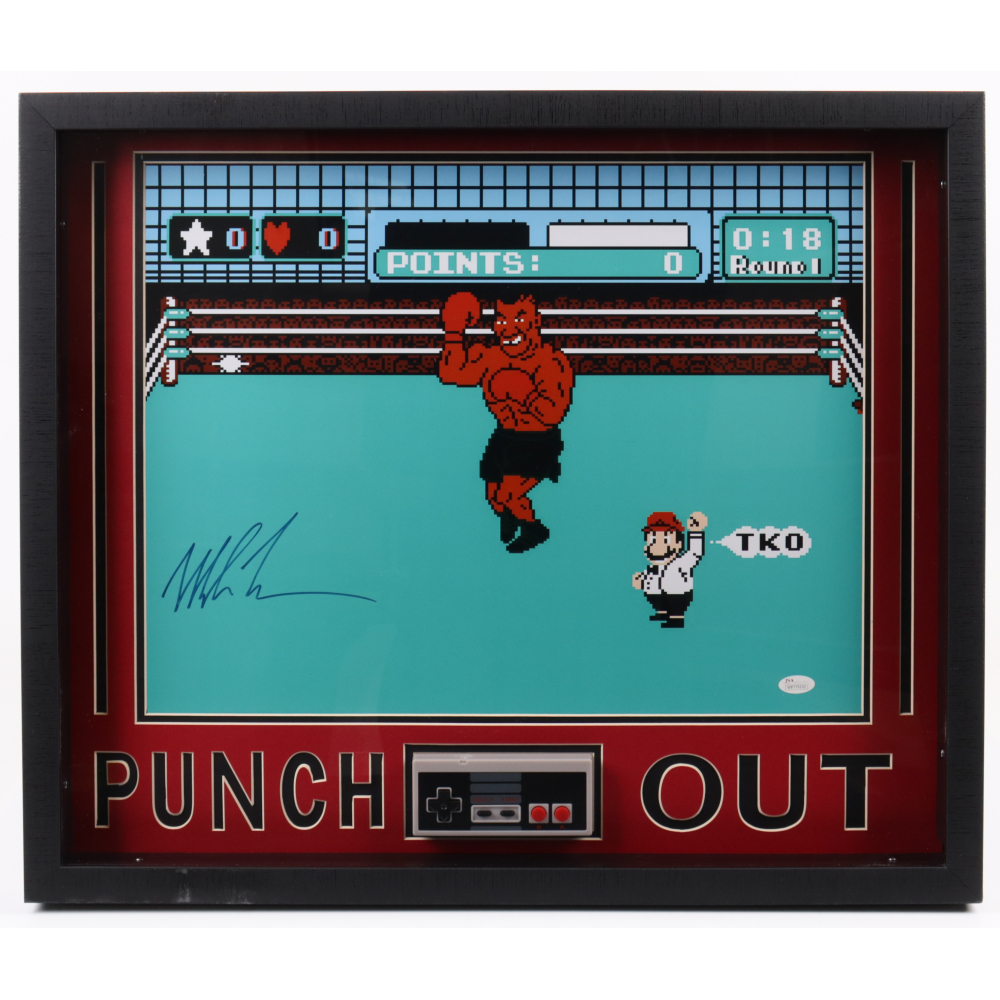 Mike Tyson Signed "Punch-Out!!" Custom Shadowbox Photo Display with NES ...
