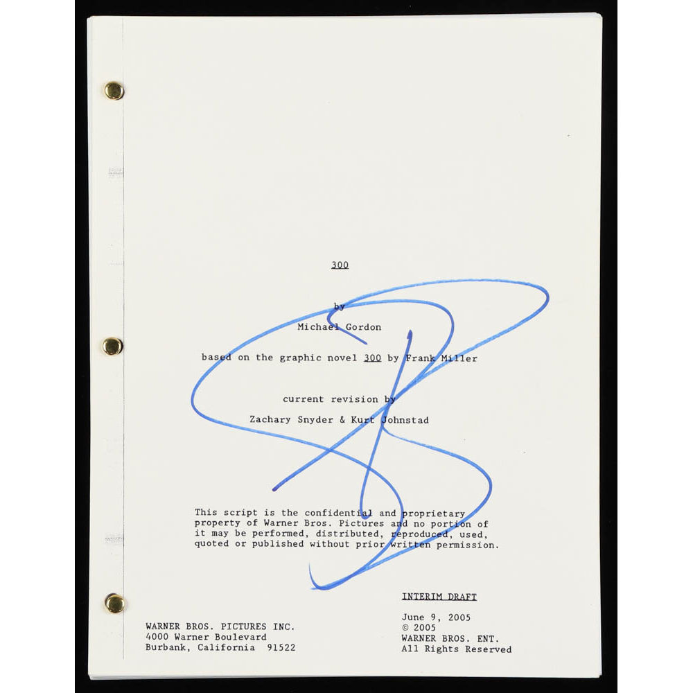 Gerard Butler Signed "300" Replica Script (AutographCOA) | Pristine Auction