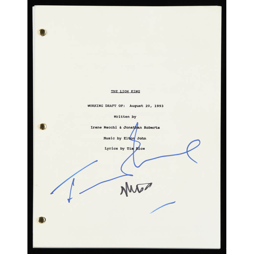 Jeremy Irons & Matthew Broderick Signed "The Lion King" Replica Script ...