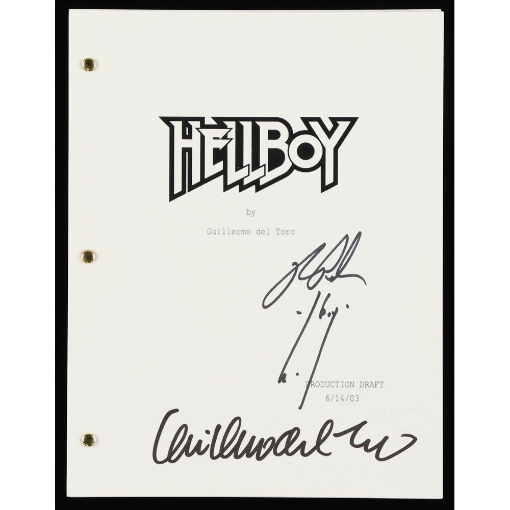 Guillermo Del Toro & Ron Perlman Signed "Hellboy" Replica Script ...
