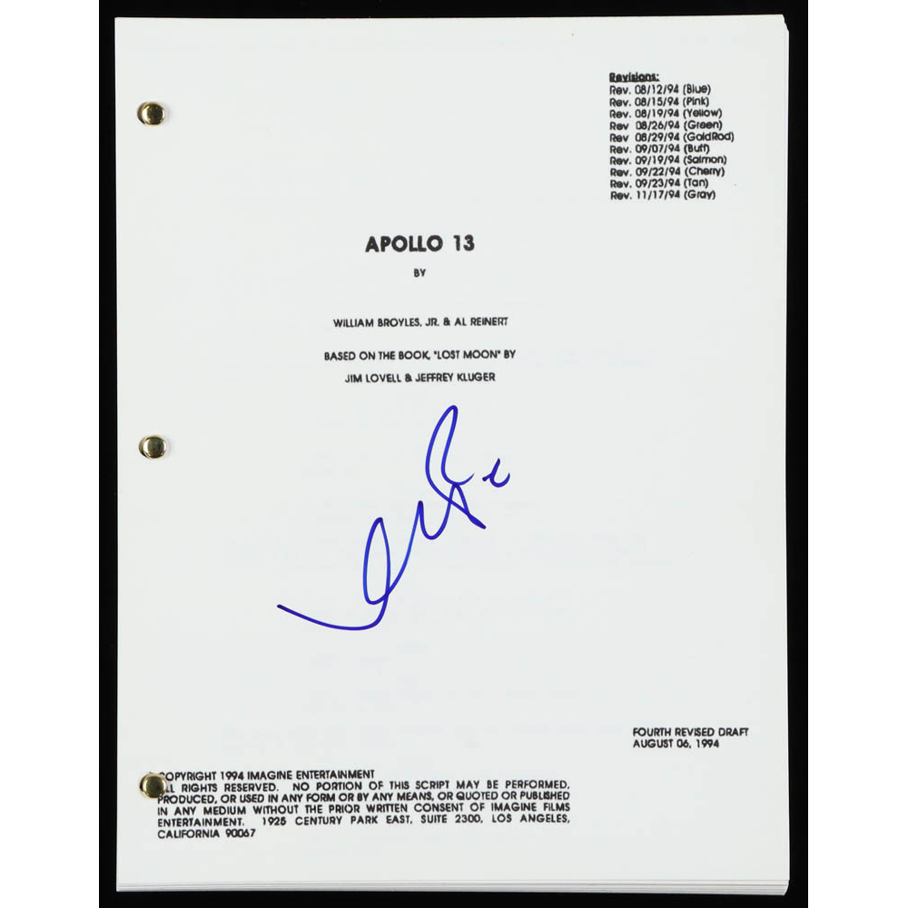 Kevin Bacon Signed "Apollo 13" Replica Script (AutographCOA) | Pristine ...