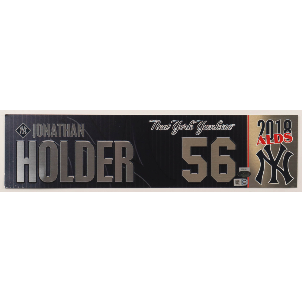 Jonathan Holder Yankees Locker Room Nameplate | Pristine Auction
