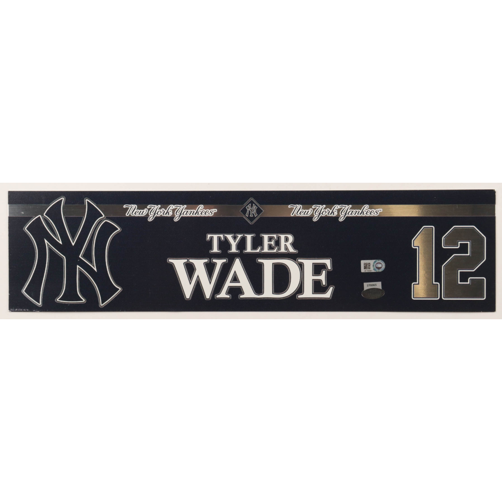 Tyler Wade Yankees Locker Room Nameplate | Pristine Auction