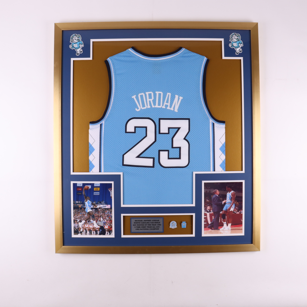 Michael Jordan North Carolina Tar Heels Custom Framed Jersey Display With Michael Jordan jersey ...