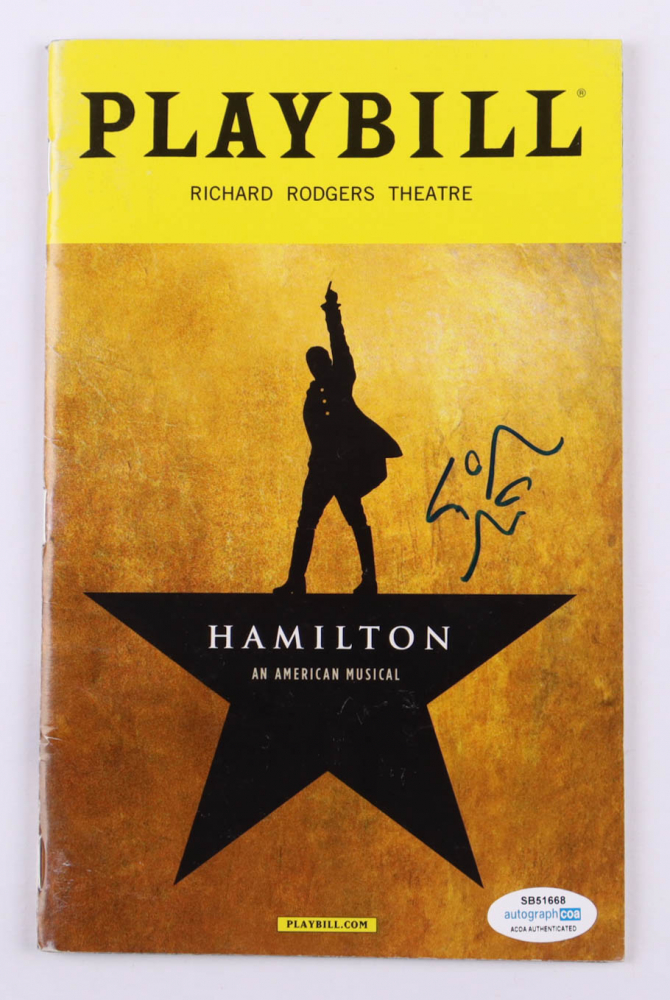 Lin-Manuel Miranda Signed "Hamilton" Broadway Playbill (AutographCOA ...