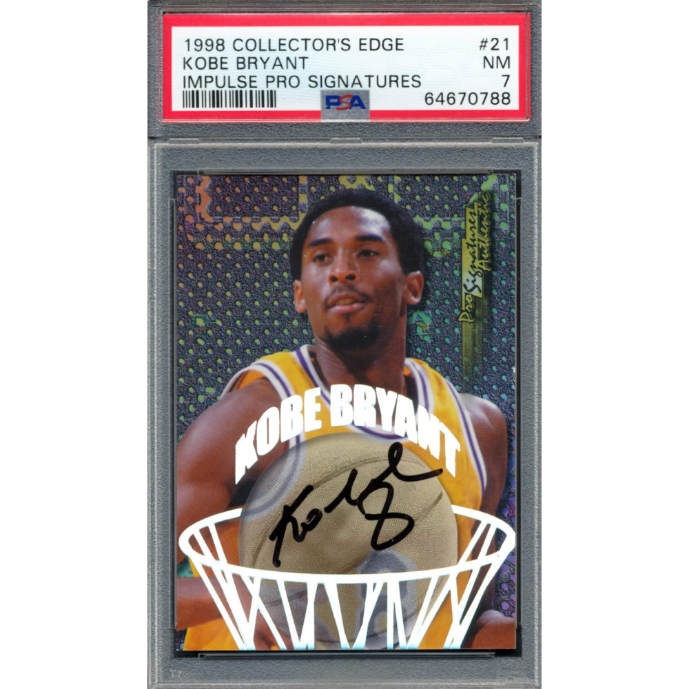Kobe Bryant 1998 Collector's Edge Impulse Pro Signatures #21 (PSA 7 ...