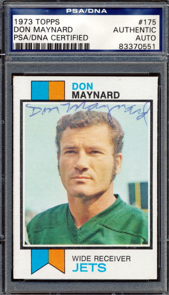 Don Maynard Signed 1973 Topps #175 (PSA) | Pristine Auction