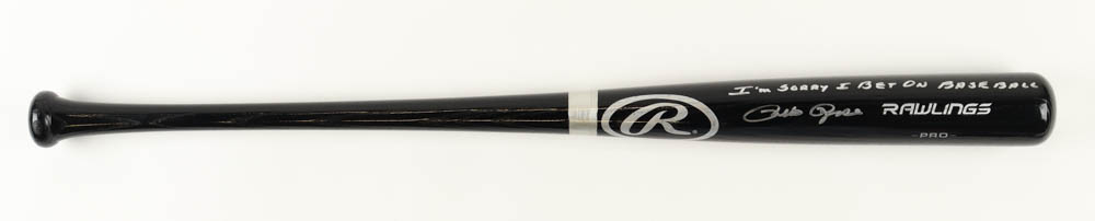 Pete Rose Signed Rawlings Pro Baseball Bat Inscribed "I'm Sorry I Bet ...