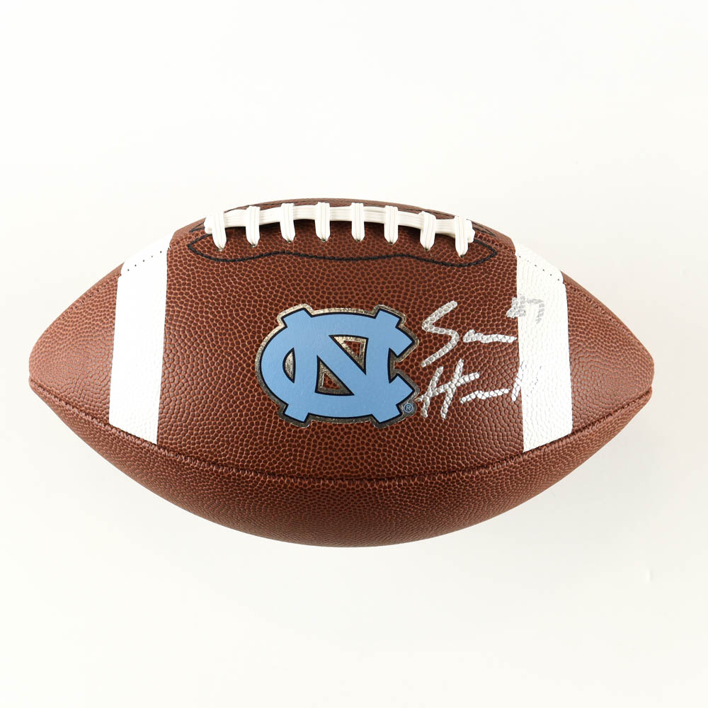 Sam Howell Signed North Carolina Tar Heels Logo Football (JSA ...