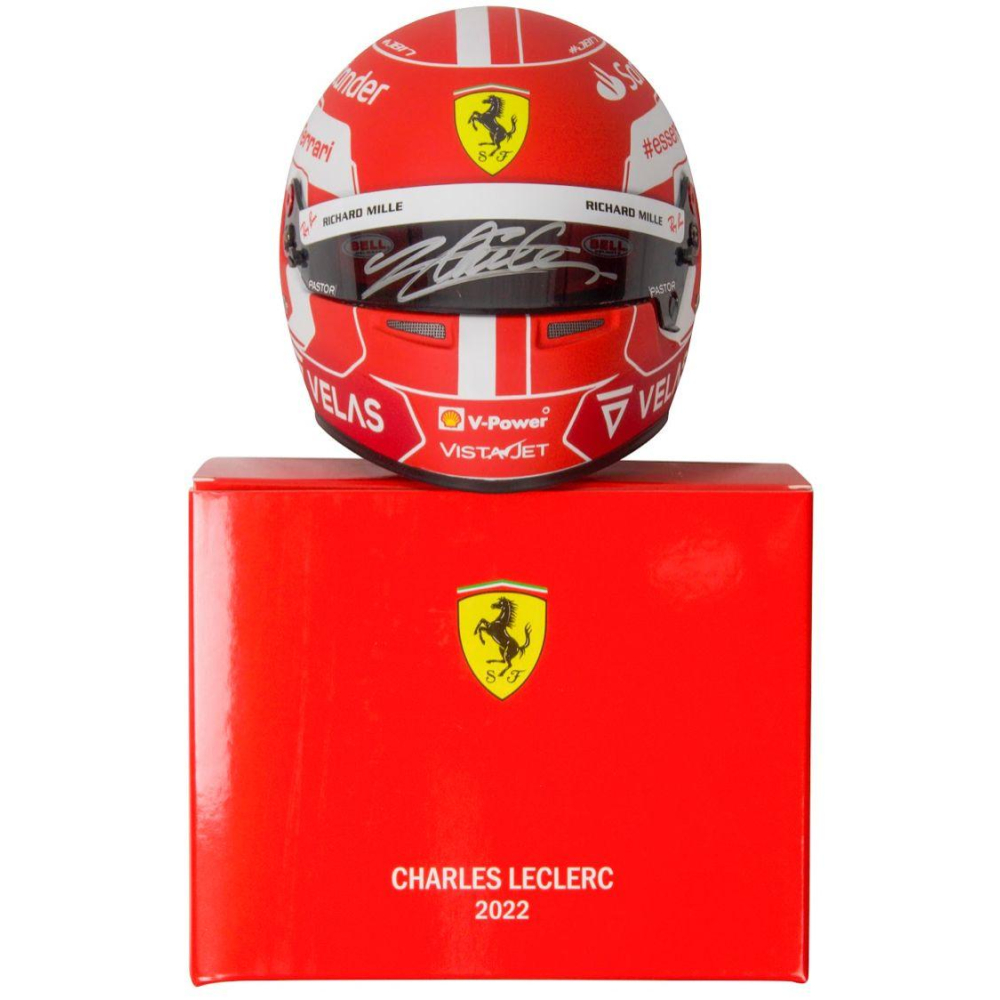 Charles Leclerc Signed Ferrari Mini Helmet (Beckett) | Pristine Auction