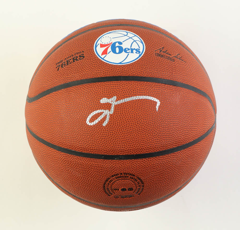 Allen Iverson Signed 76ers Logo NBA Basketball (Schwartz) | Pristine Auction