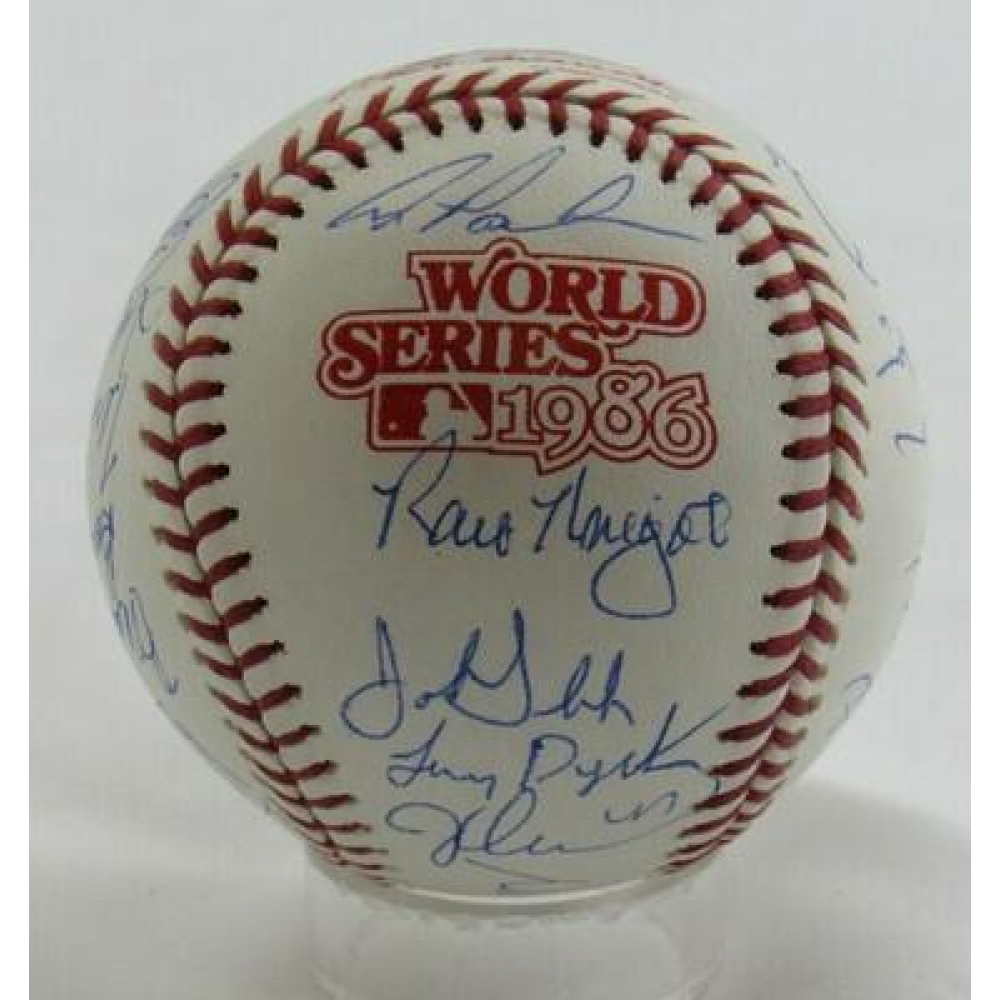 1986 World Series Baseball Team-Signed by (23) with Davey Johnson, Greg ...