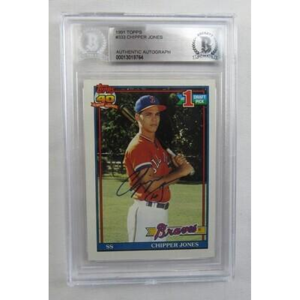 Chipper Jones Signed 1991 Topps #333 RC (BGS) | Pristine Auction