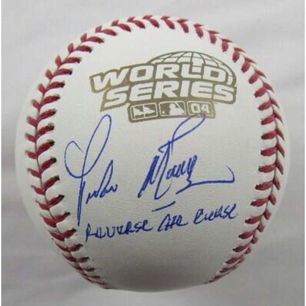 Pedro Martinez Signed 2004 World Series Logo Baseball Inscribed ...
