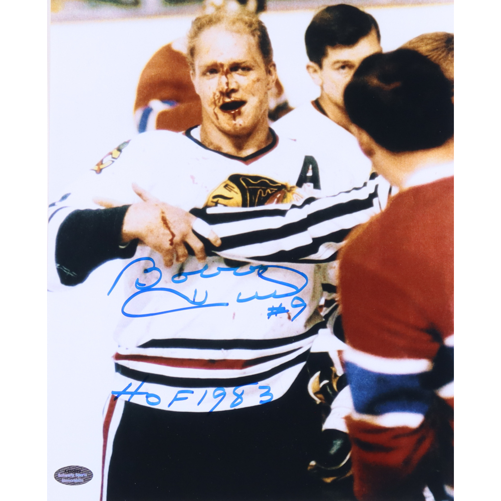 Bobby Hull Signed Blackhawks 8x10 Photo Inscribed "HOF 1983" (Schwartz ...