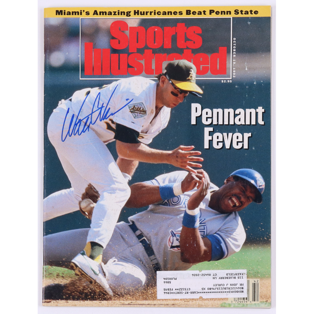 Walt Weiss Signed Athletics 1992 Sports Illustrated Magazine (Schwartz ...