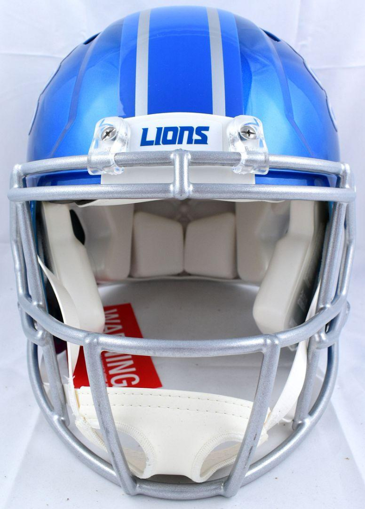 Barry Sanders Signed Lions Full-Size Authentic On-Field Flash Alternate ...