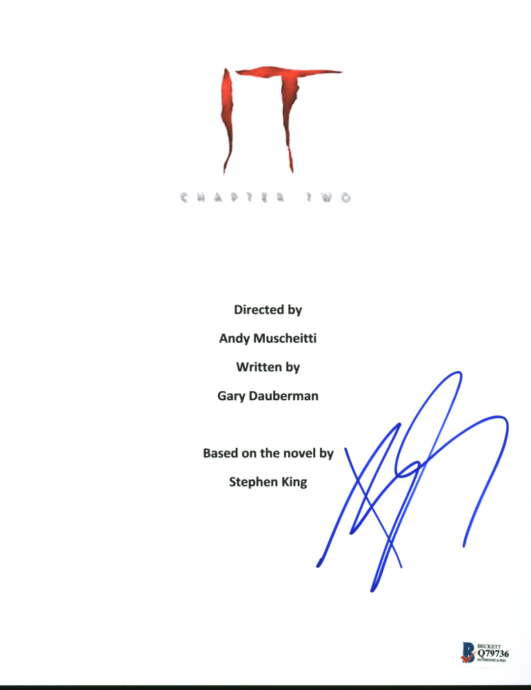 Bill Skarsgard Signed "IT: Chapter Two" Script Cover (Beckett ...