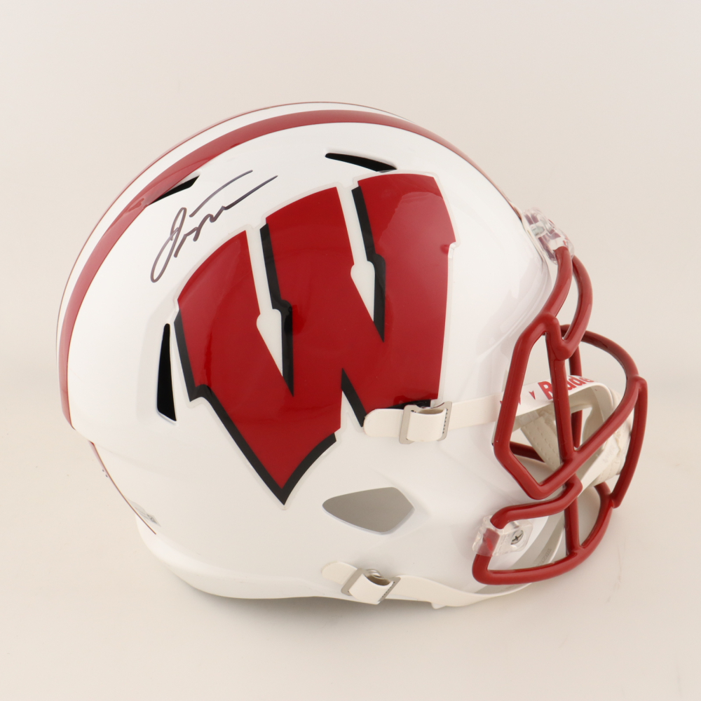 Jonathan Taylor Signed Wisconsin Badgers Full-Size Speed Helmet ...