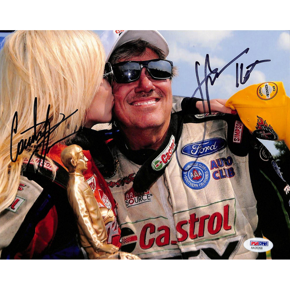 John Force & Courtney Force Signed 8x10 Photo (PSA) | Pristine Auction