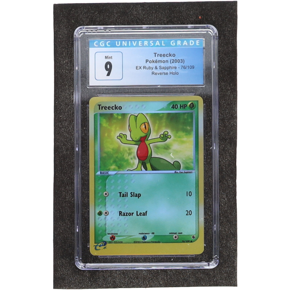 Treecko 2003 Pokemon EX Ruby and Sapphire Reverse Foil #76 (CGC 9 ...