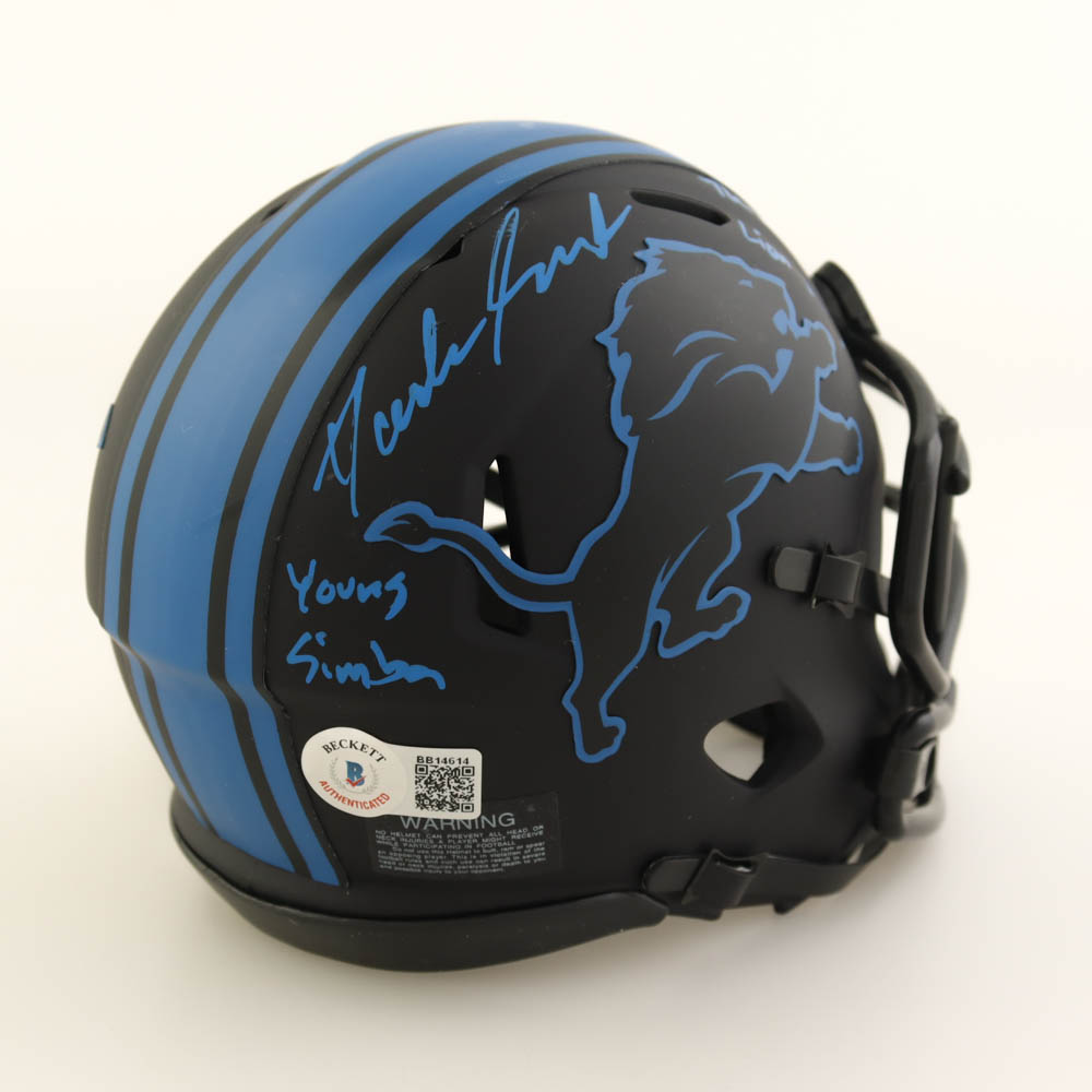 D'Andre Swift Signed Lions Eclipse Alternate Speed Mini Helmet ...