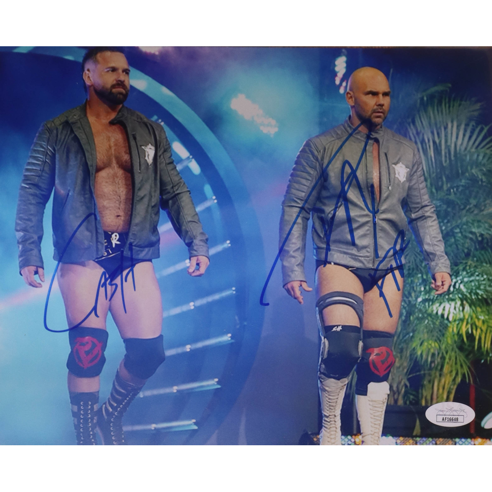 Dax Harwood & Cash Wheeler Signed AEW 8x10 Photo Inscribed "FTR" (JSA ...