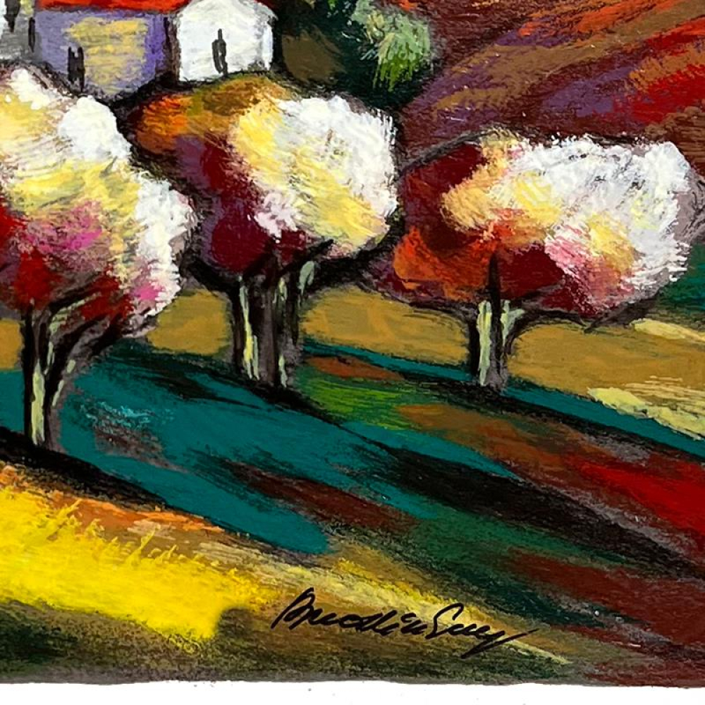 Slava Brodinsky Signed "Untitled" Numbered LE 12x12 Serigraph (PA ...