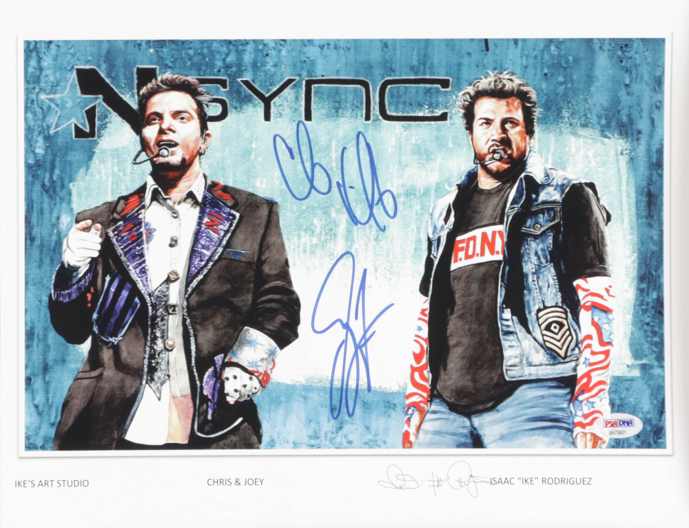 Chris Kirkpatrick & Joey Fatone Signed NSYNC 11x14 Print (PSA ...
