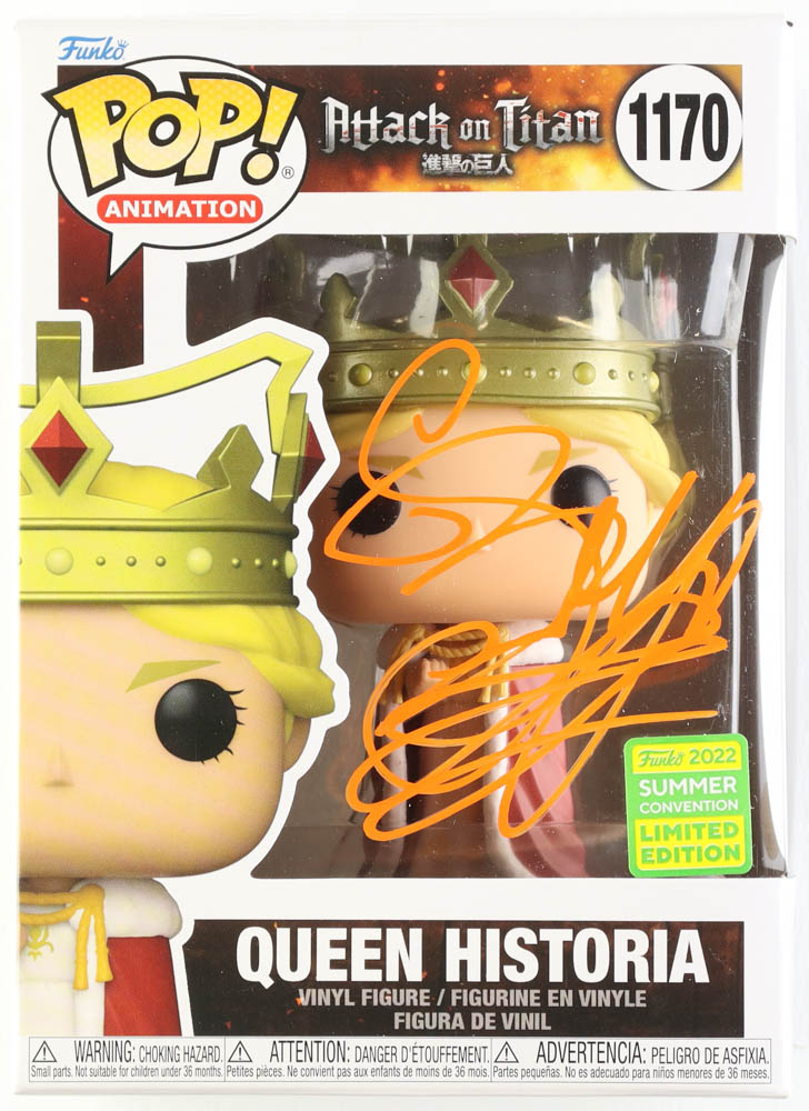 Bryn Apprill Signed "Attack on Titan" #1170 Queen Historia Funko Pop ...