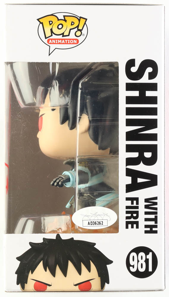 Derick Snow Signed "Fire Force" #981 Shinra with Fire Funko Pop! Vinyl ...