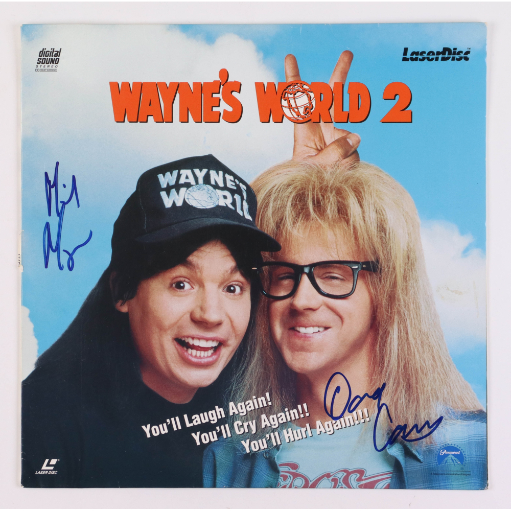 Mike Myers & Dana Carvey Signed "Wayne's World 2" Laser Disc Cover (JSA) | Pristine Auction
