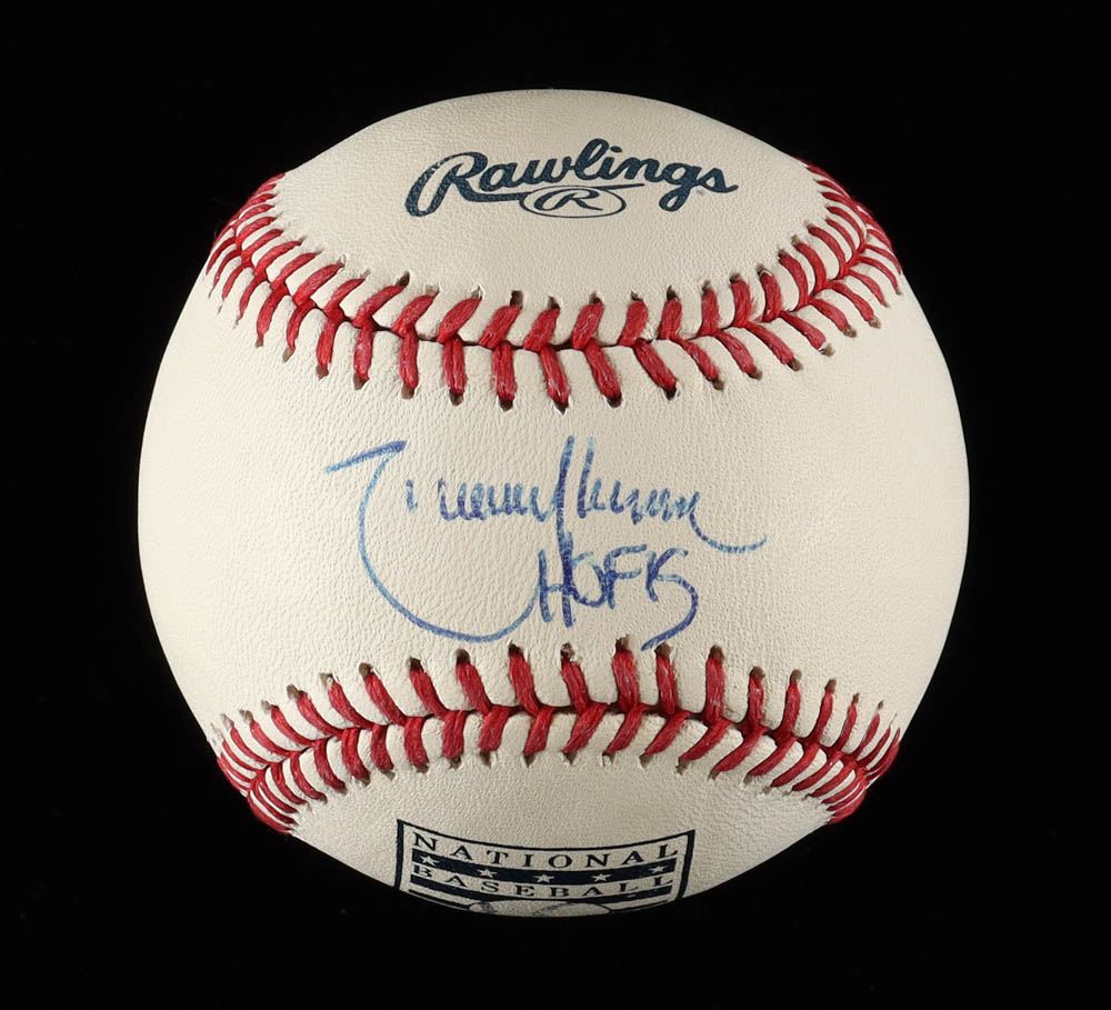 Randy Johnson Signed Hall of Fame Logo OML Baseball Inscribed "HOF 15 ...