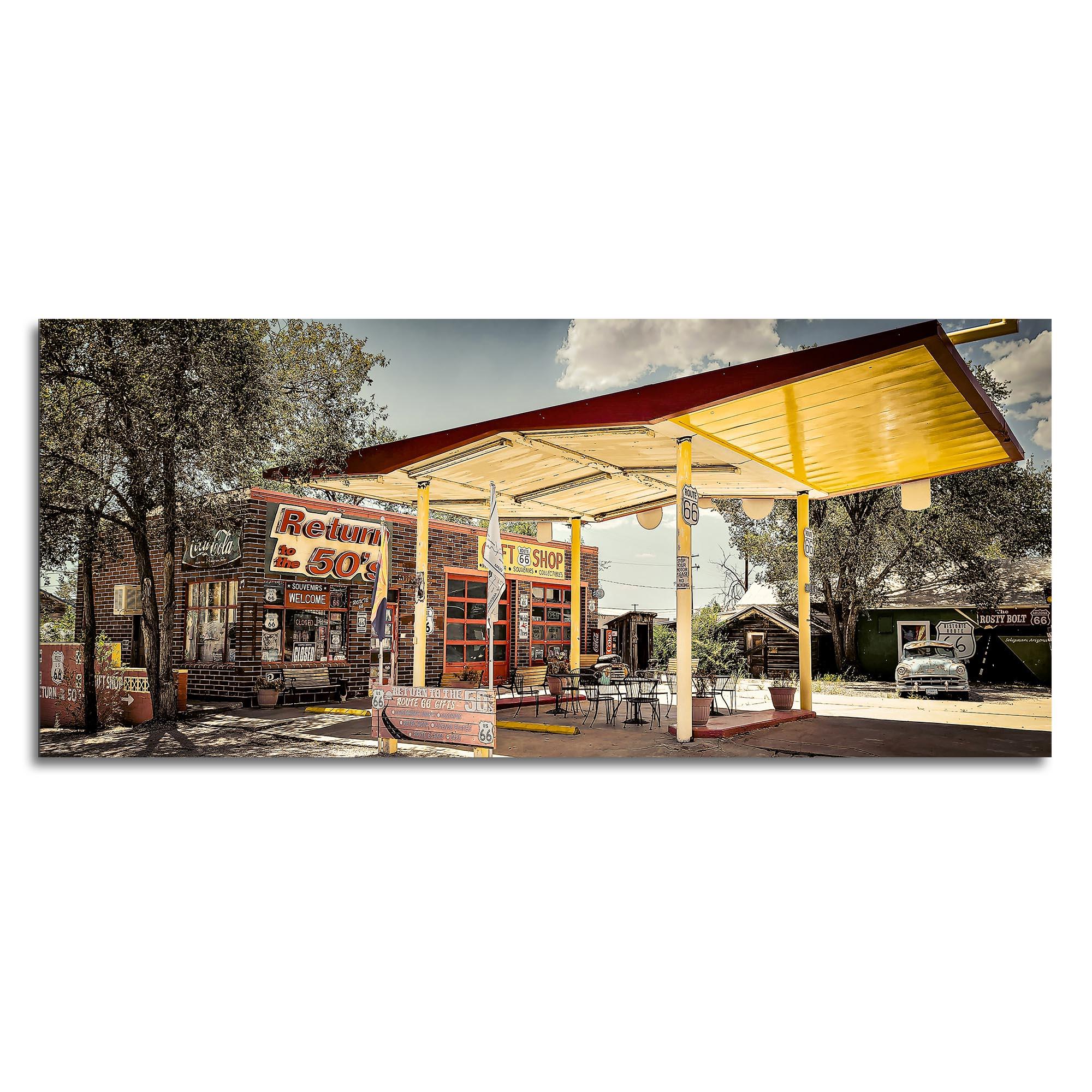 Adam Utz "Route 66 1950s" Giclee Print on Aluminum Composite Panel ...
