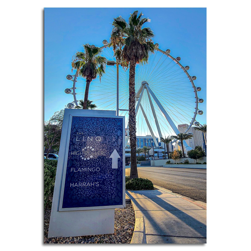 Adam Utz "Las Vegas Wheel" Giclee Print on Aluminum Composite Panel ...