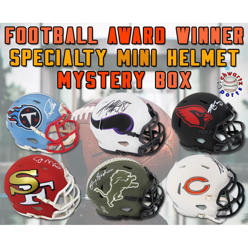 Schwartz Sports Football AWARD WINNER Signed SPECIALTY Mini Helmet ...