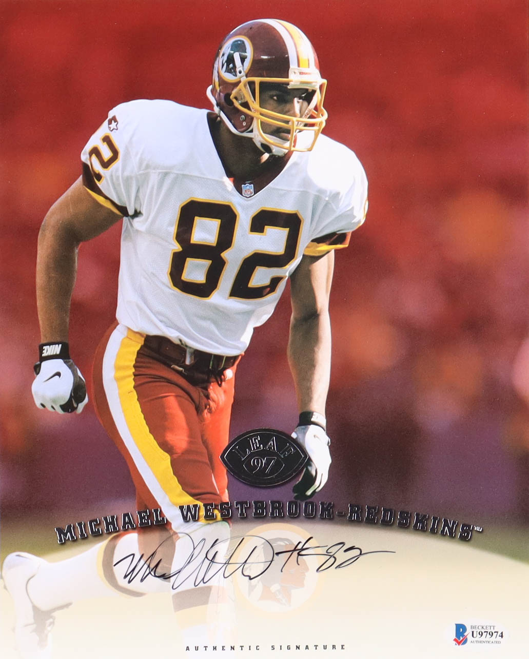 Michael Westbrook Signed Redskins 8x10 Photo (Beckett) | Pristine Auction