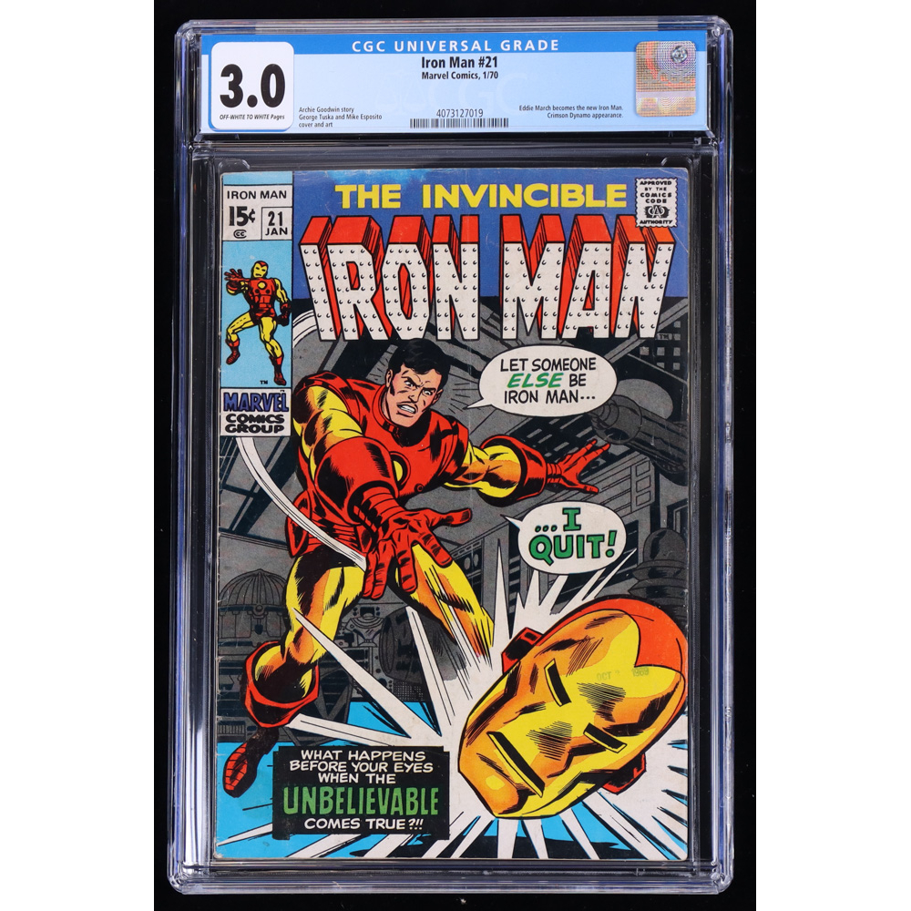 1970 "Iron Man" Issue #21 Marvel Comic Book (CGC 3.0) | Pristine Auction