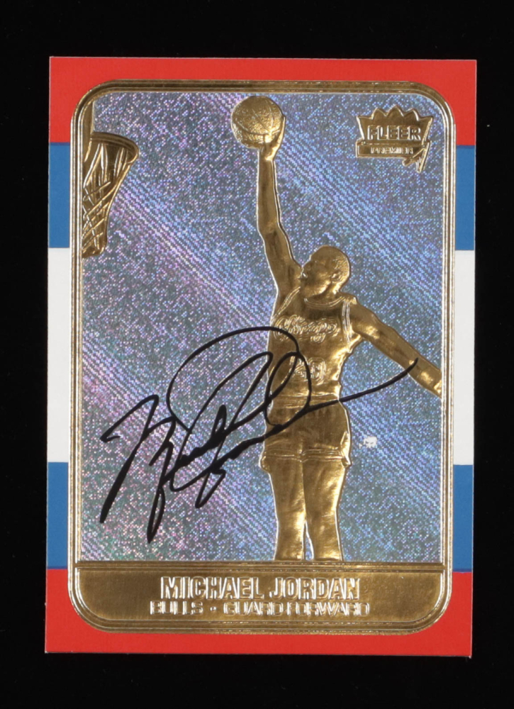 Michael Jordan 1998 Fleer Rookie 23KT Gold Card Holo Prism Refractor ...