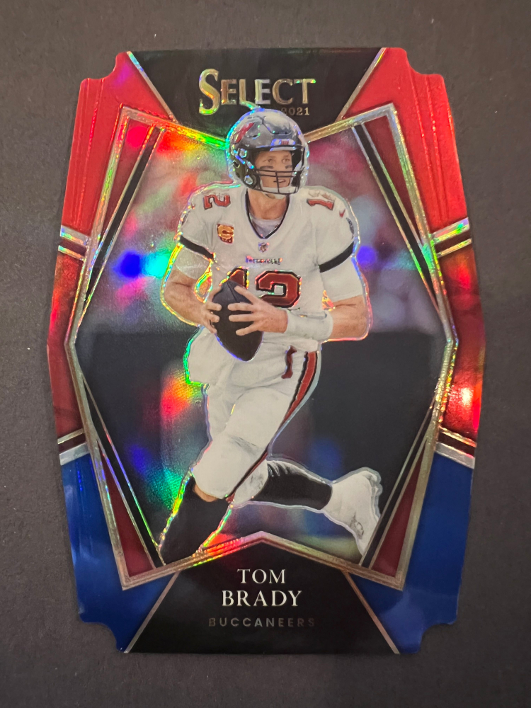 Tom Brady 2021 Select Prizm Red and Blue Die Cut #101 | Pristine Auction